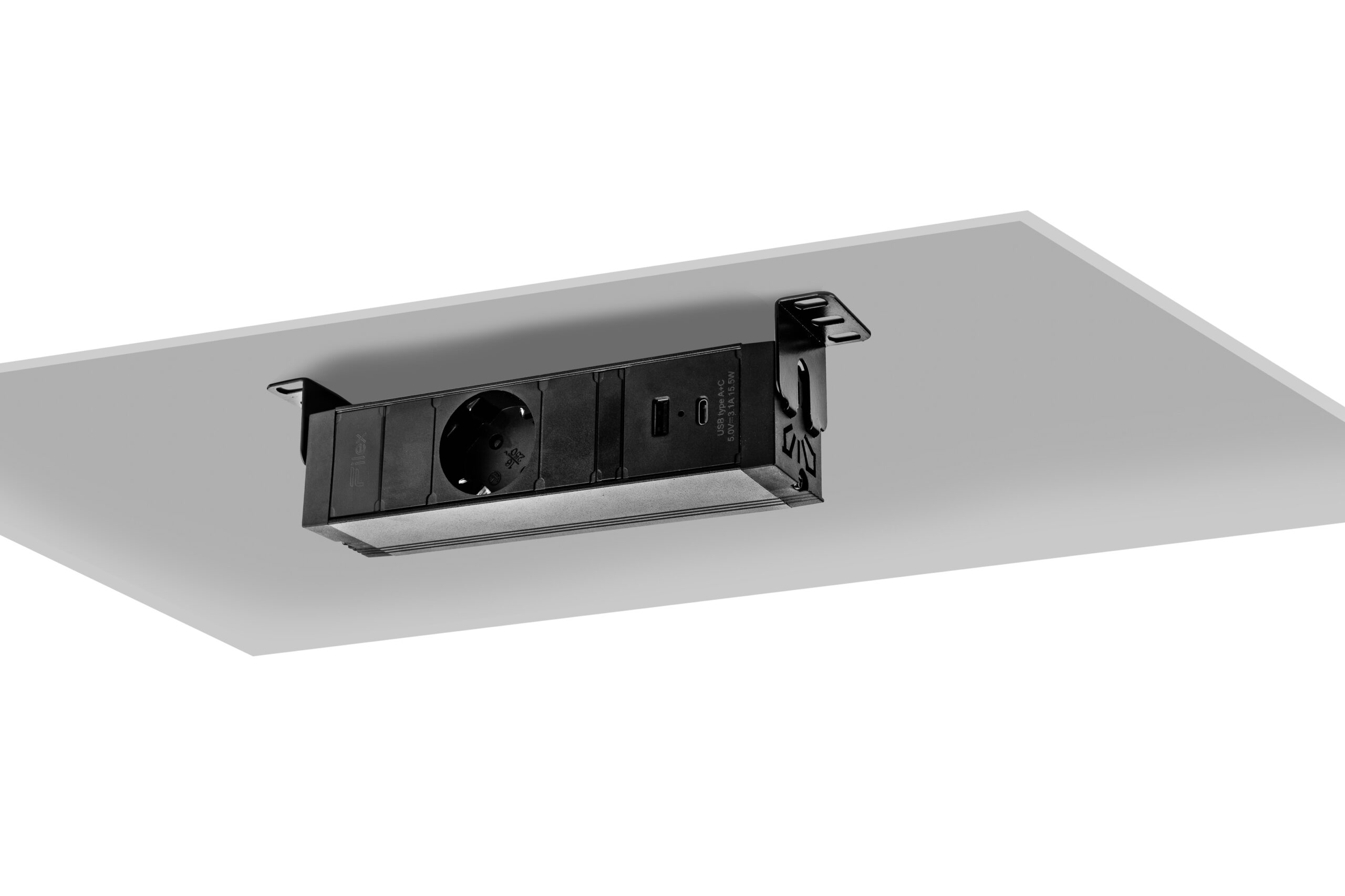 Power Desk Up® 1.0 – 1x 230V, 1x USB A+C Charger – Filex | Fellowes