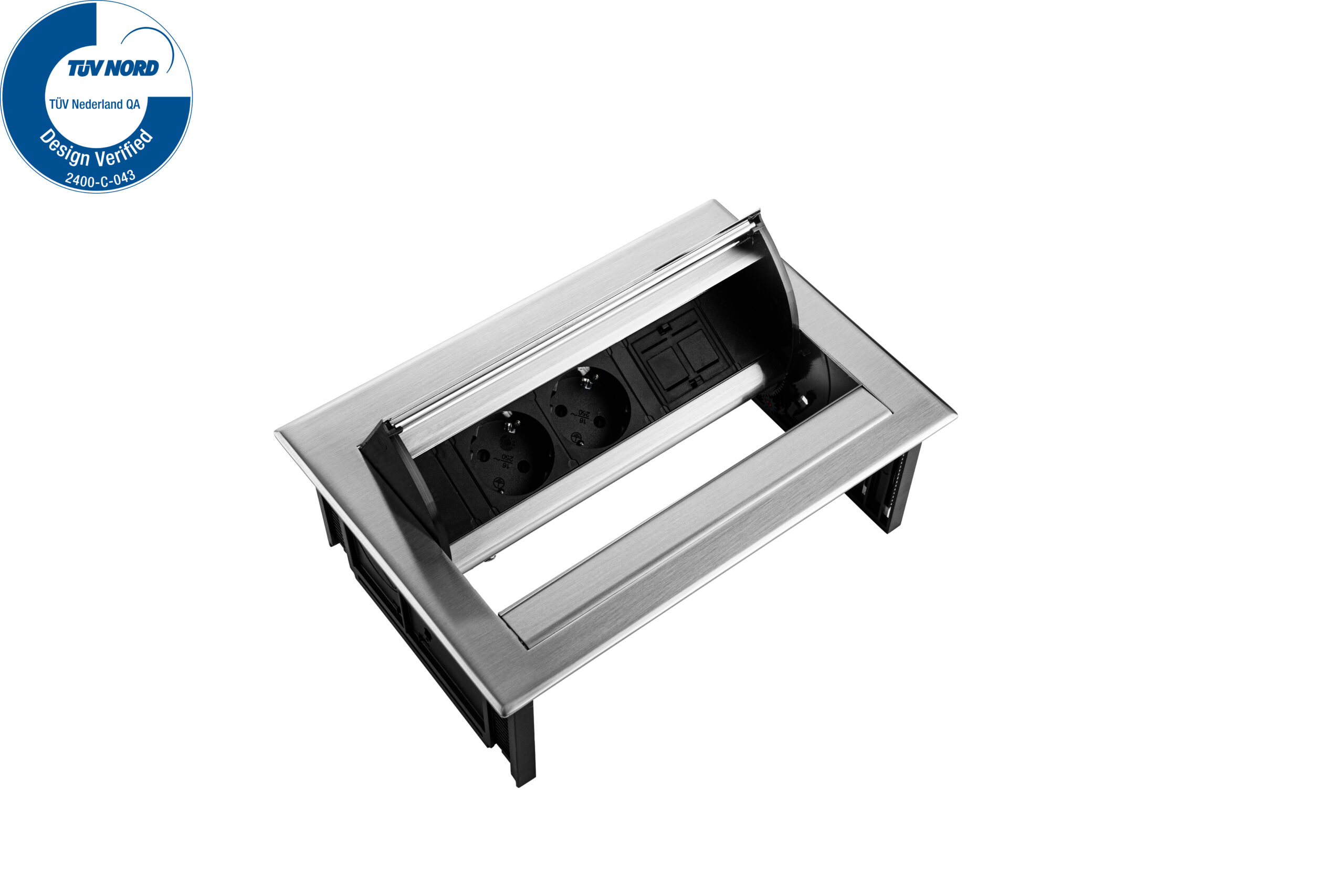 Power Desk In – 2x 230V + 1x Keystone – Filex | Fellowes