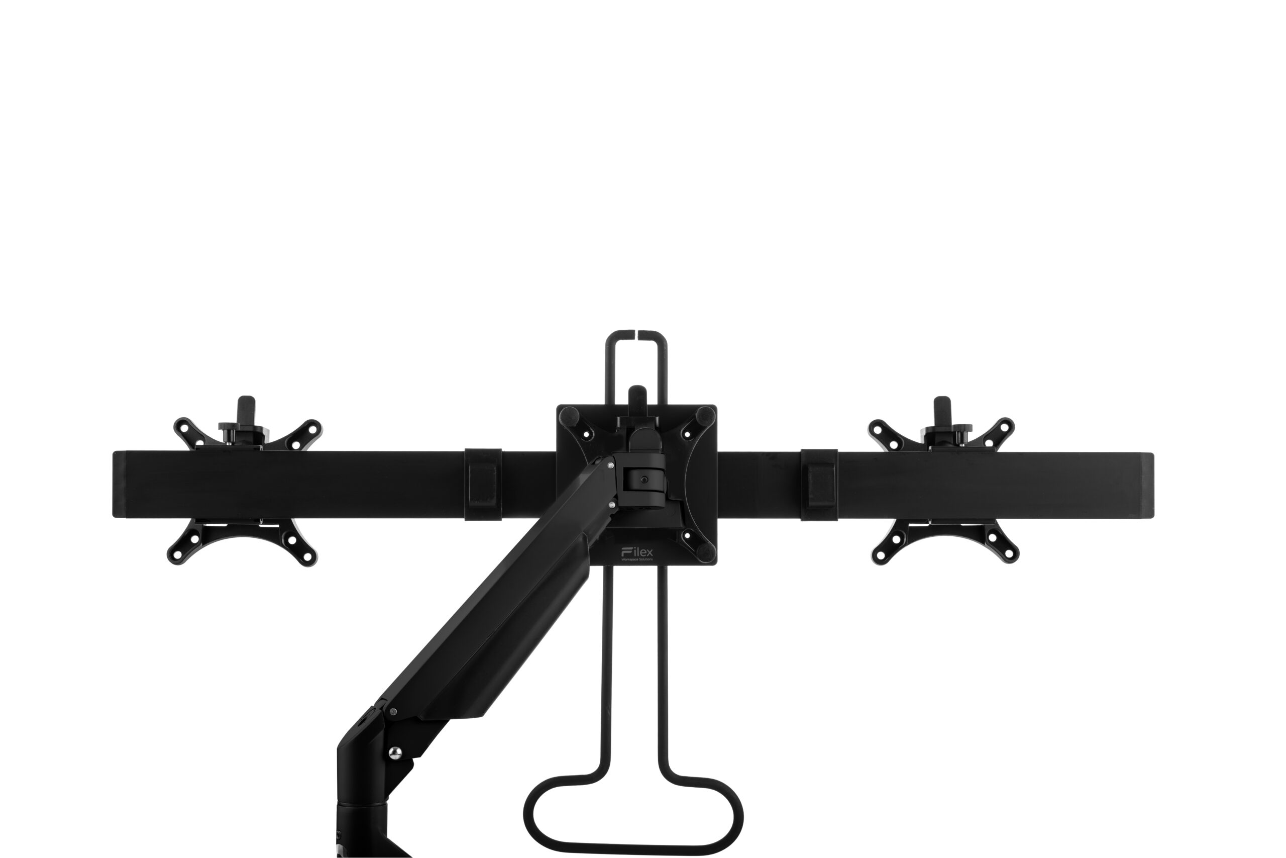 Chicago Monitor Arm with Crossbar (black) – Filex