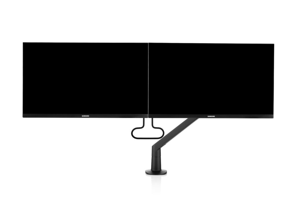 Chicago Monitor Arm with Crossbar (black) – Filex