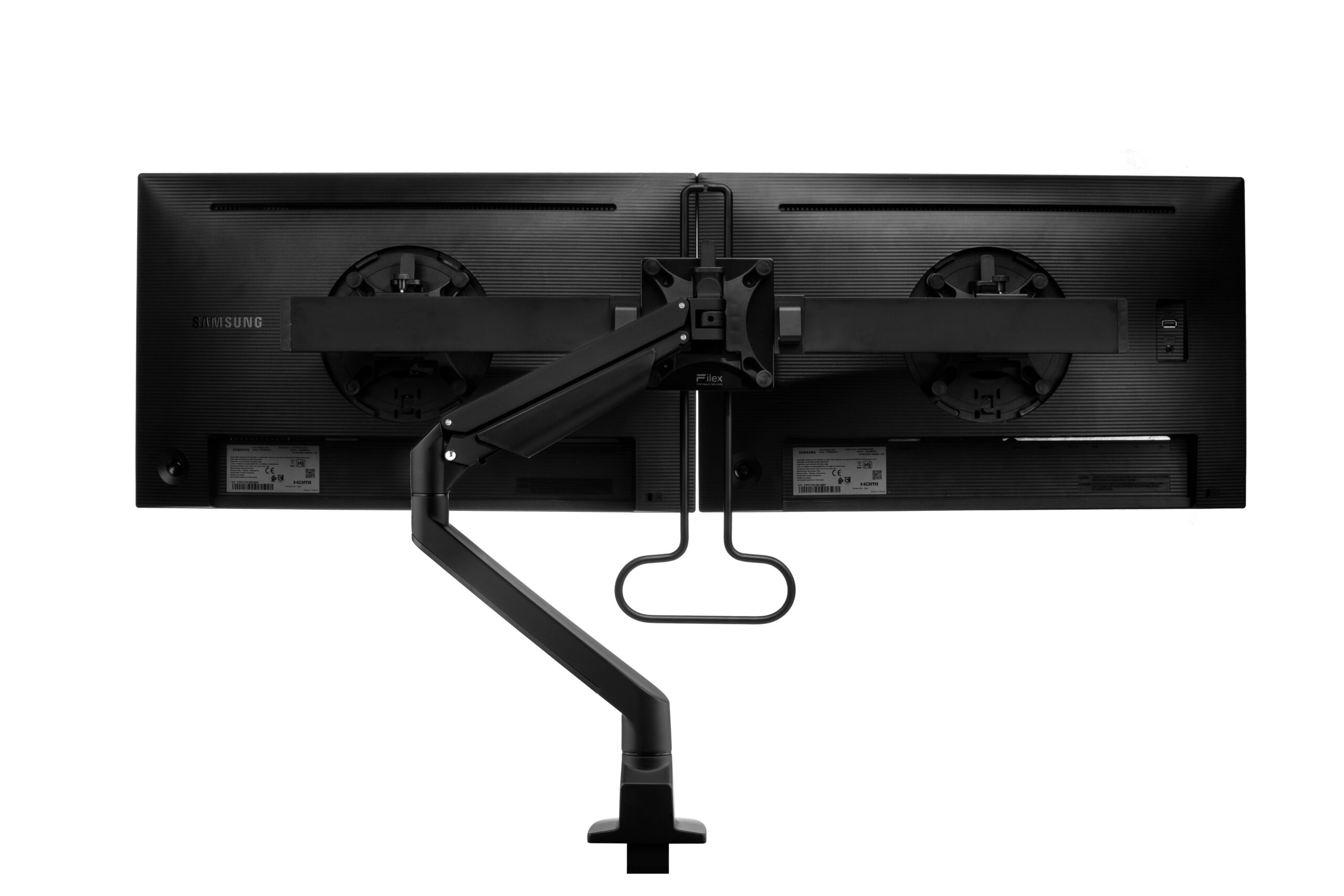 Chicago Monitor Arm with Crossbar (black) – Filex