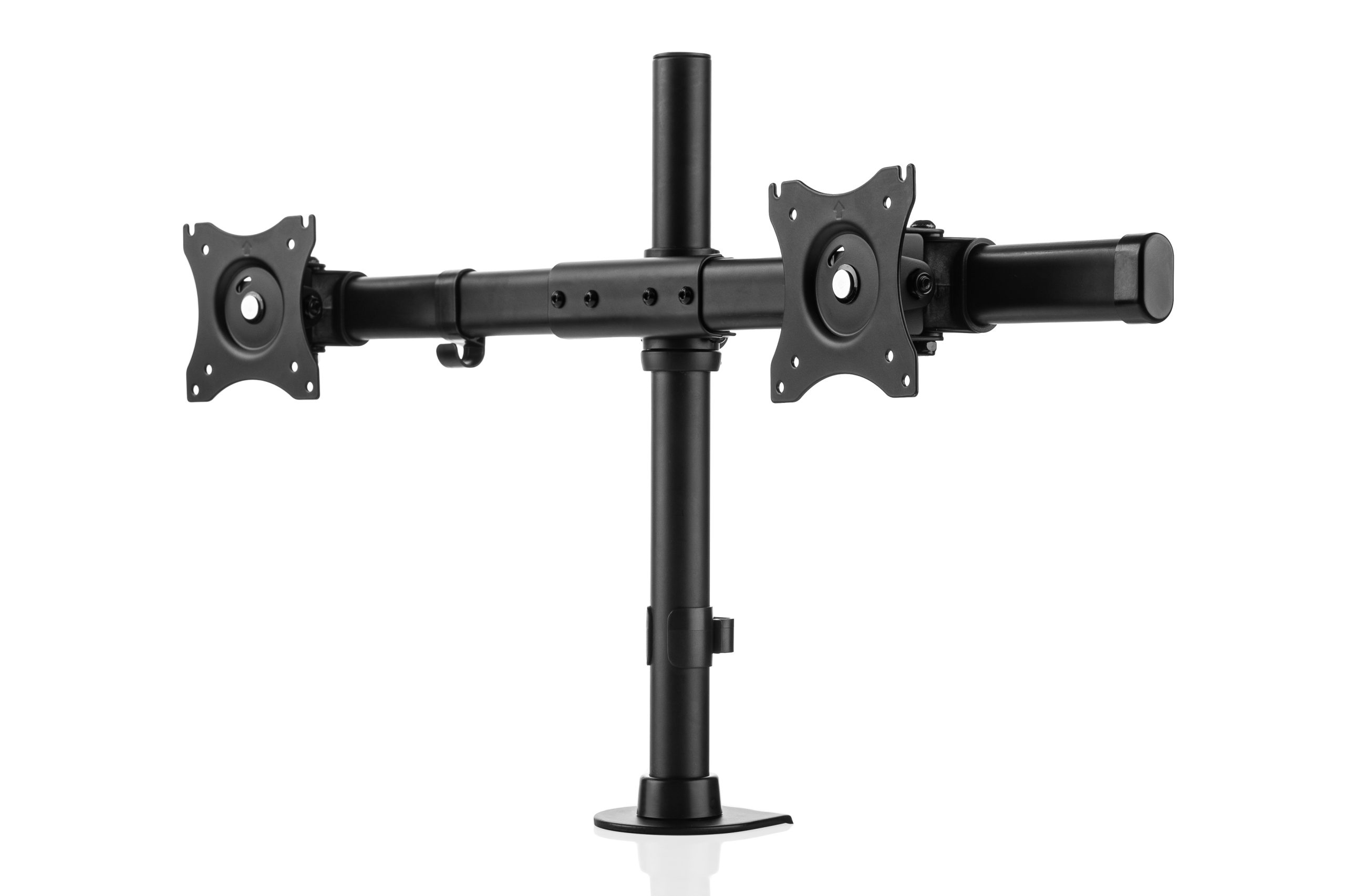Focus Dual Monitor Arm with Crossbar – Black – Filex | Fellowes