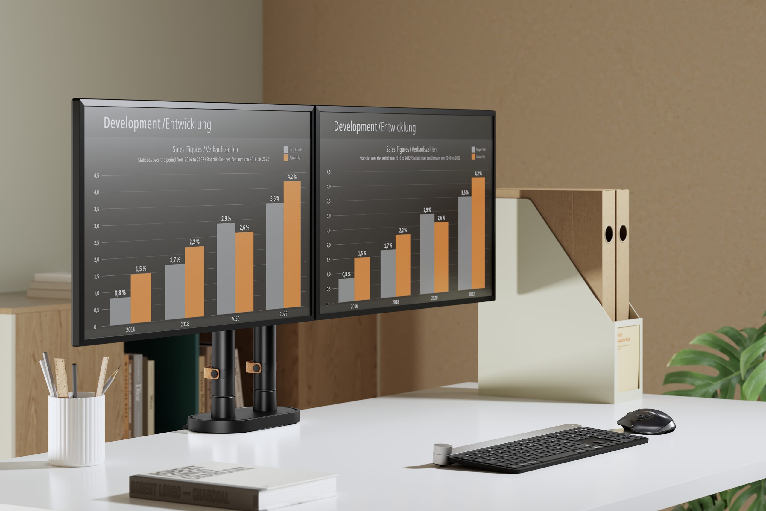 SmartView Dual Monitor Arm – Filex | Fellowes