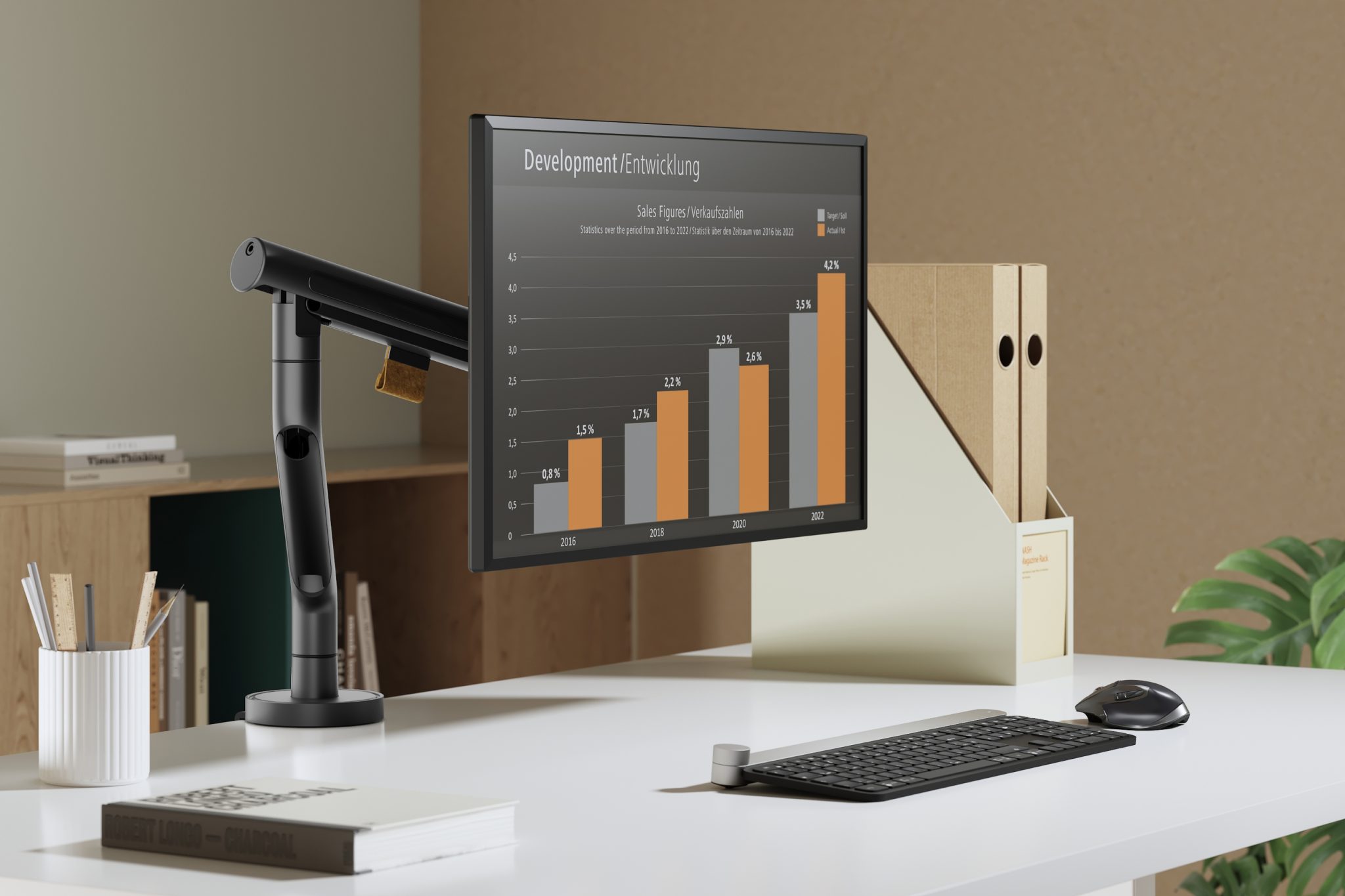 SmartView Single Monitor Arm – Filex | Fellowes